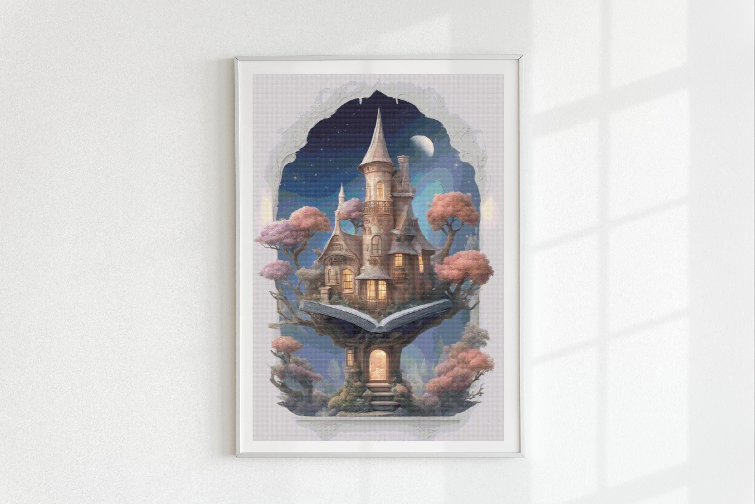 Fantasy Book Castle Cross Stitch Pattern Full Coverage PDF - Etsy