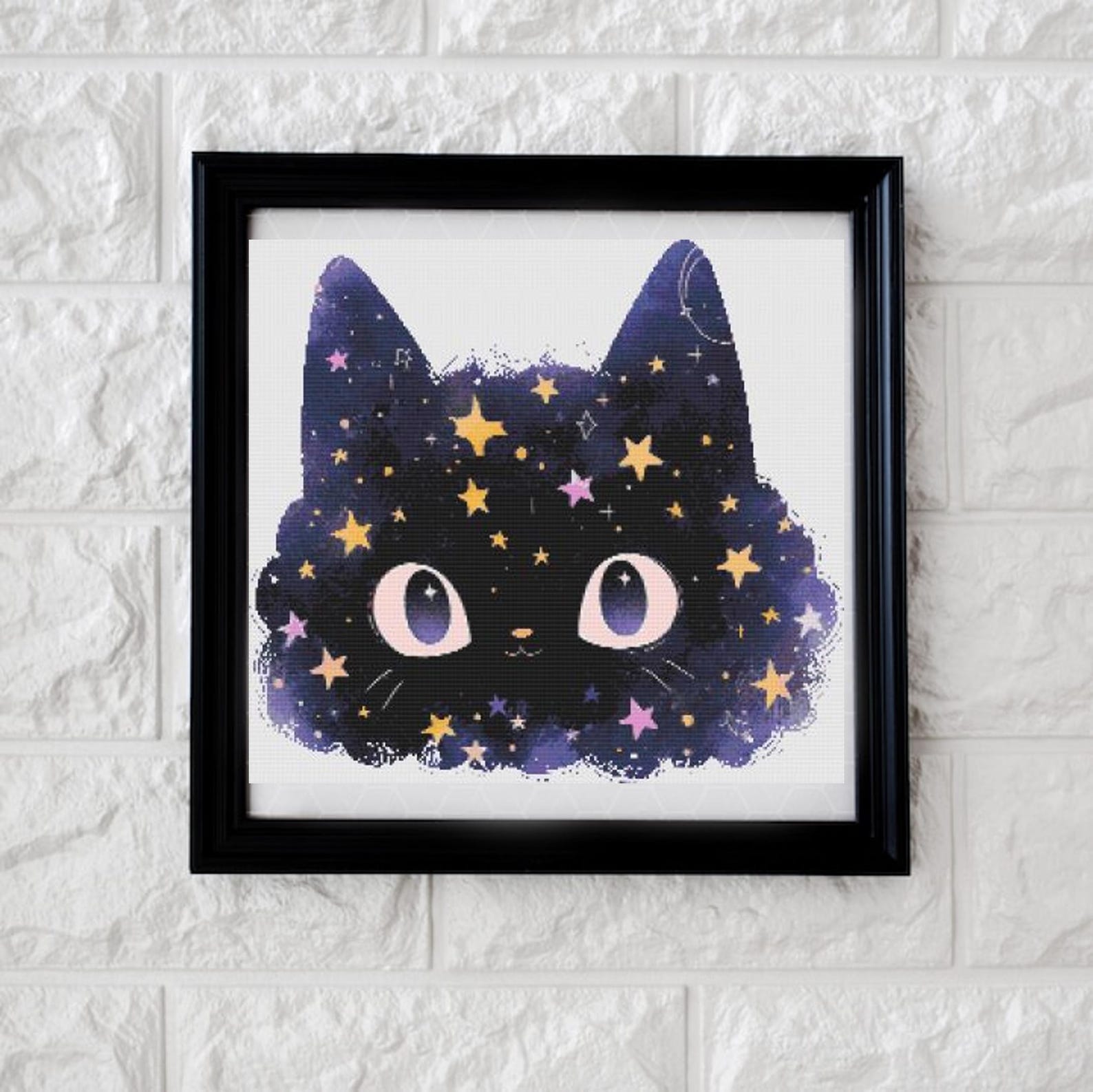 Chibi Cat Face Cross Stitch Pattern PDF - Etsy