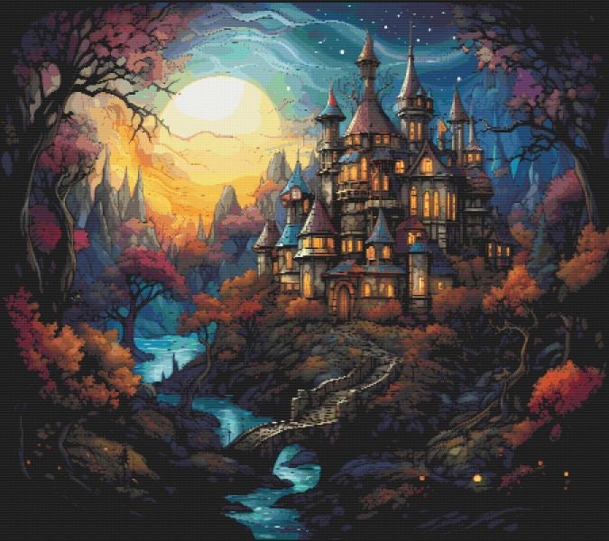 Castle Bundle Cross Stitch Patterns PDF - Etsy