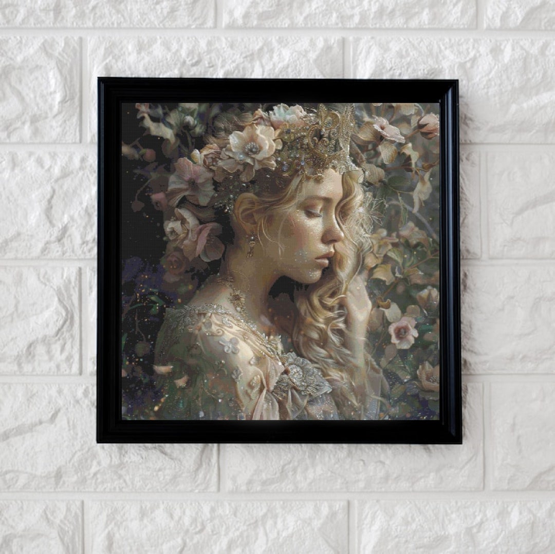 The Pretty Princess Cross Stitch Pattern Full Coverage PDF - Etsy