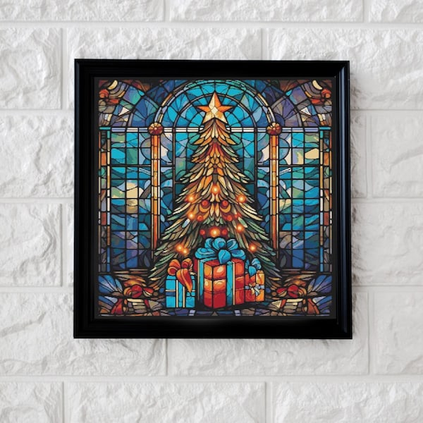 Stained Glass Christmas Tree Cross Stitch - Etsy