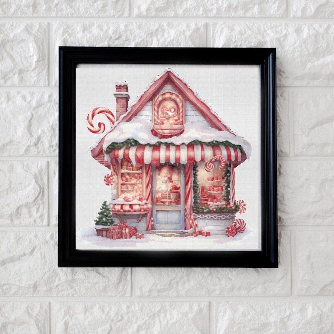 Candy Cane Shop Cross Stitch Pattern PDF - Etsy
