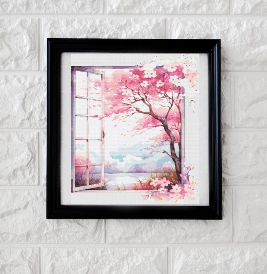 Cherry Blossom Cross Stitch Pattern PDF - Etsy
