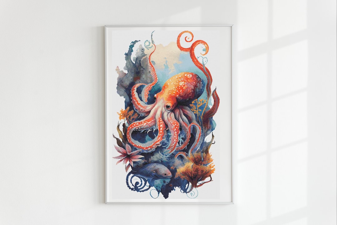 Underwater Octopus Cross Stitch Pattern PDF - Etsy