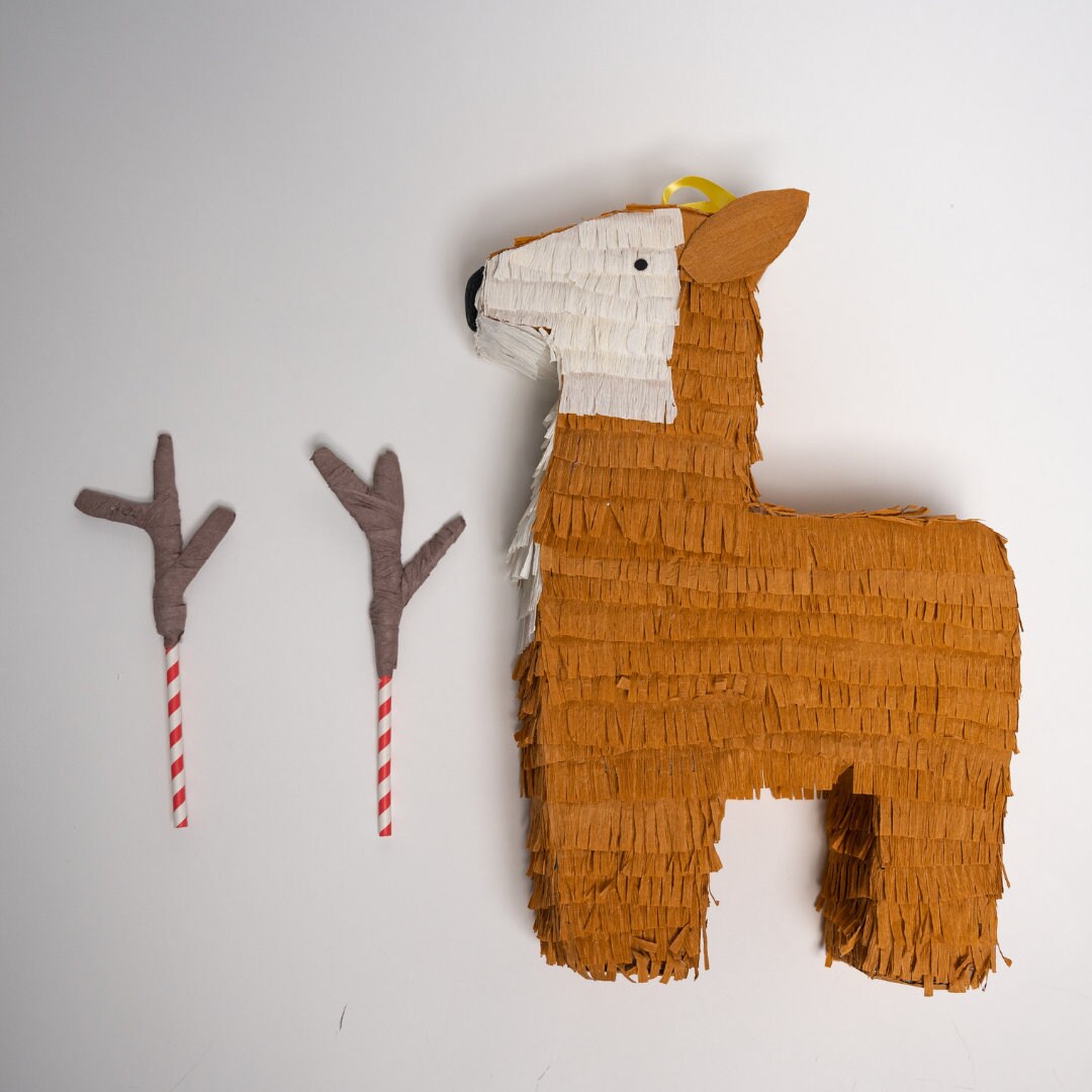 Reindeer Pinata: Woodland Party Decoration (17.5 X 11.5 X 4.5 Inches ...