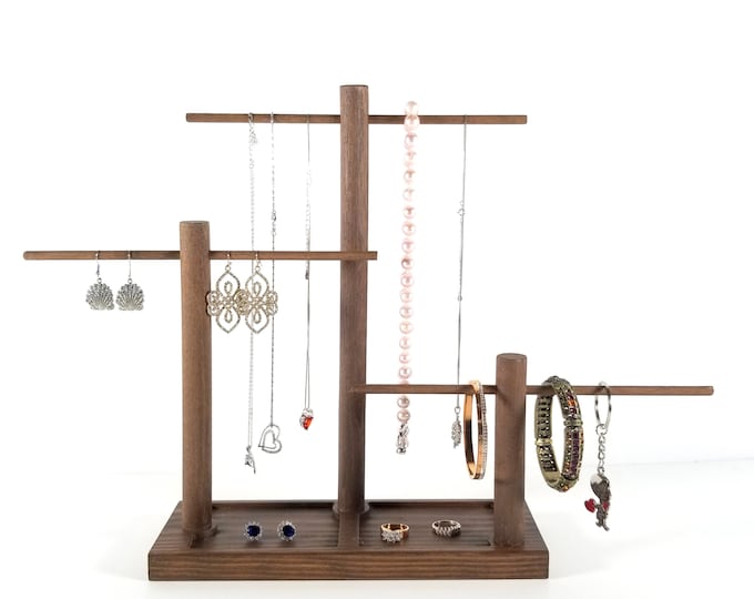 Wood Jewelry Stand Organizer Holder Display - Etsy
