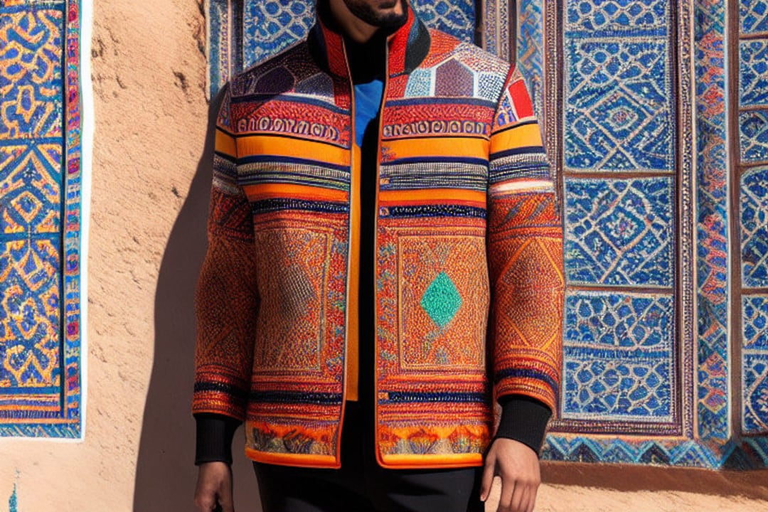 The Moroccan Jacket Leather Digital Illustration - Etsy
