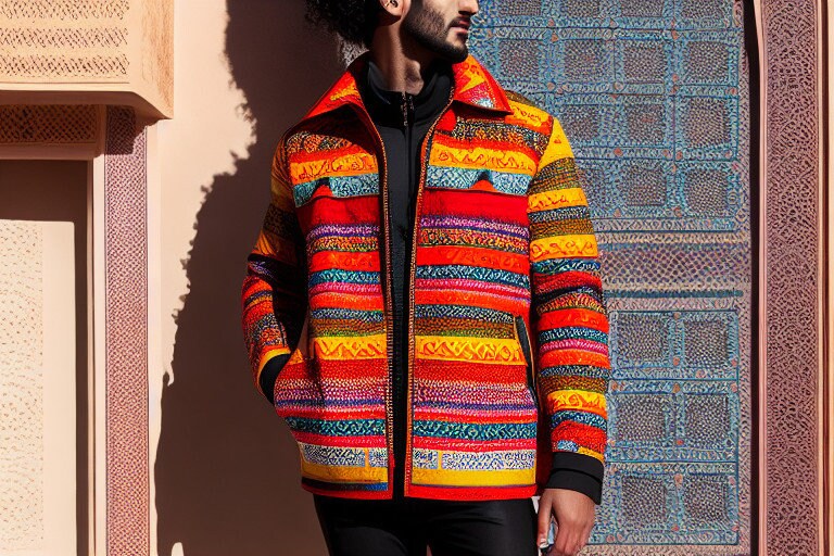 The Moroccan Jacket Leather Digital Illustration - Etsy