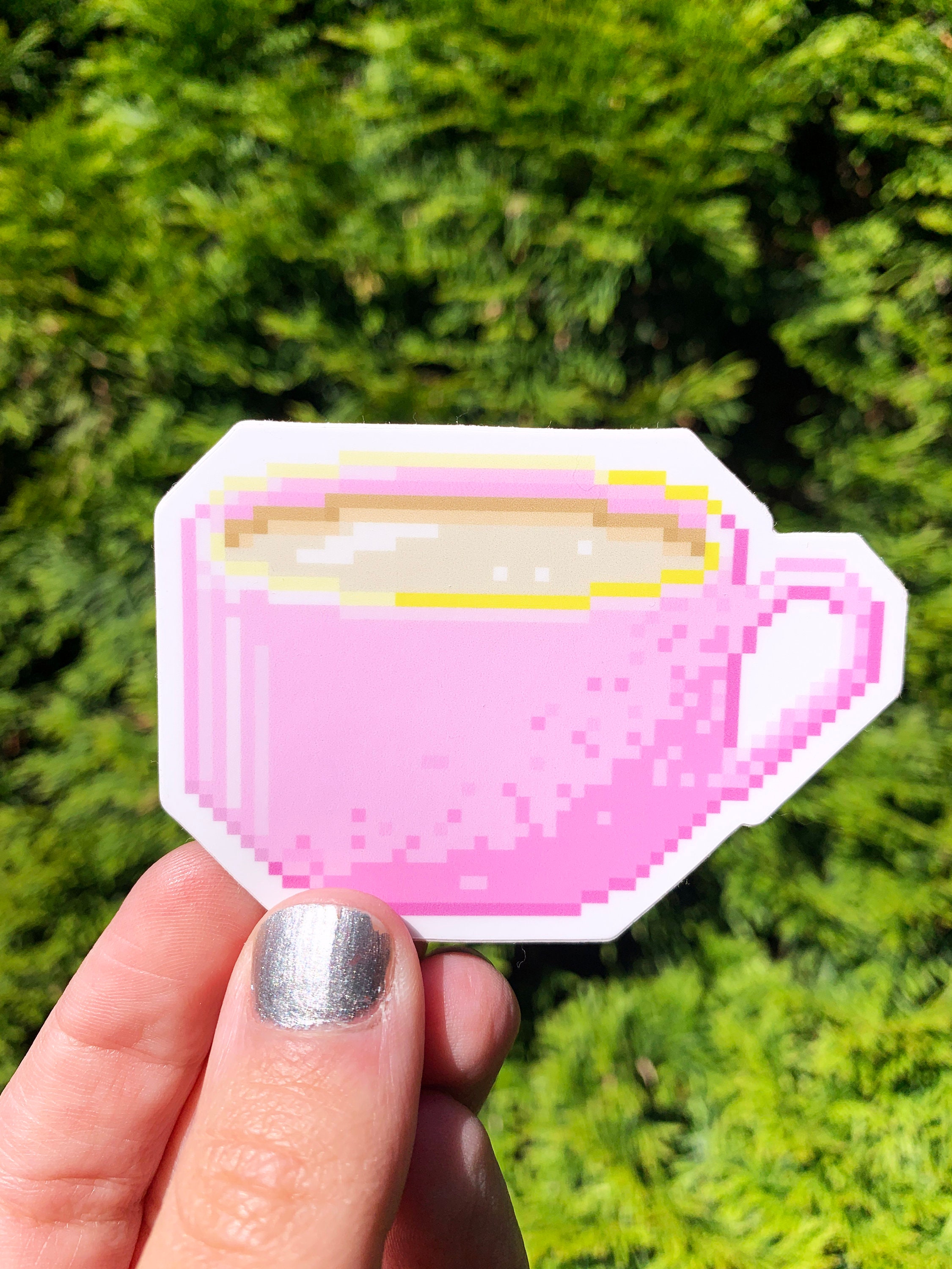 Pixel Art Teacup 3-inch Vinyl Sticker Laptop Decal Water - Etsy
