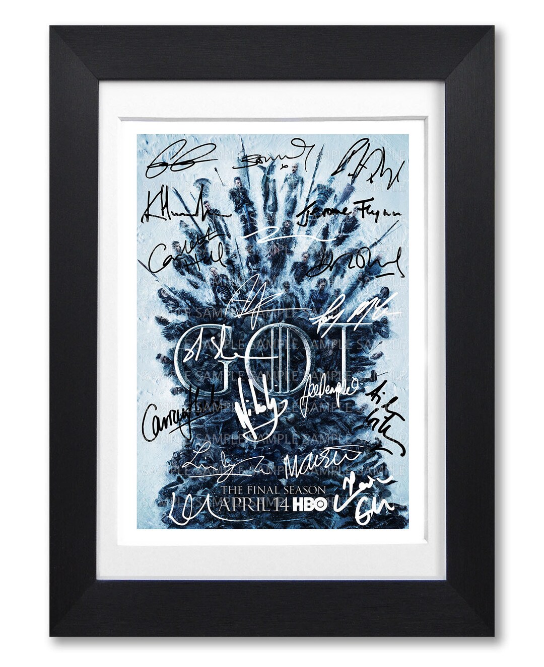 GAME OF THRONES Cast Signed Poster Print Photo Autograph Tv Show Season ...