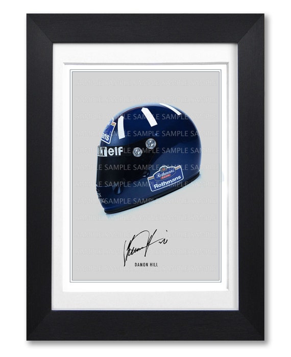 DAMON HILL Signed Helmet Poster Print Photo Autograph Gift F1 | Etsy
