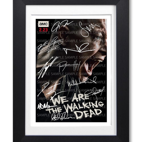 The Walking Dead Cast Pre Signed Photo Print Poster 12x8 | Etsy