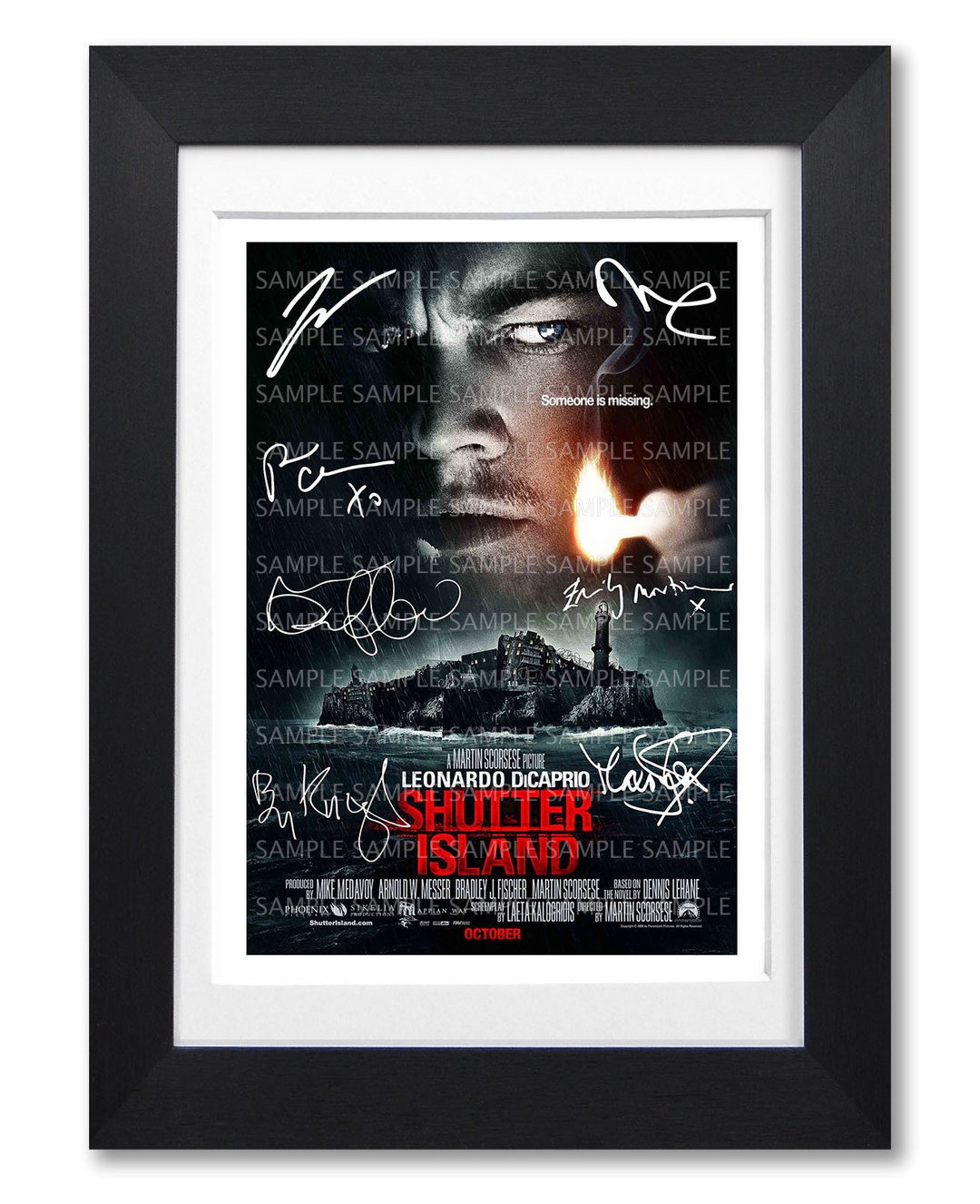 SHUTTER ISLAND Movie Cast Signed Poster Print Photo Autograph Gift 2010 ...