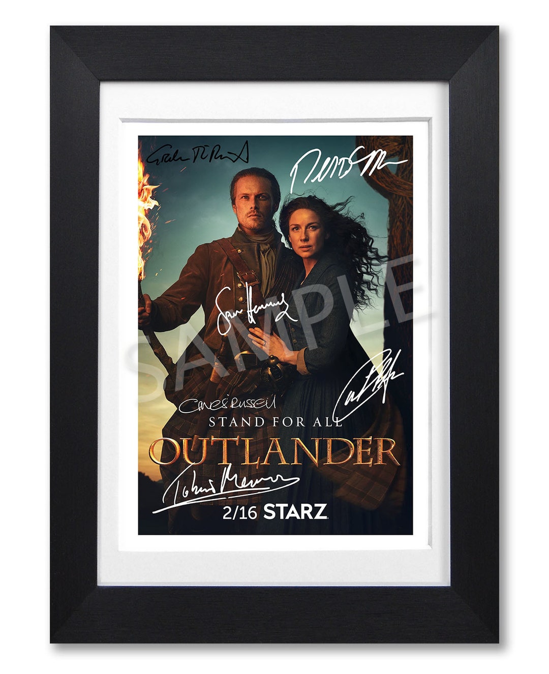 OUTLANDER Cast Signed Poster Print Photo Autograph Tv Show Season ...