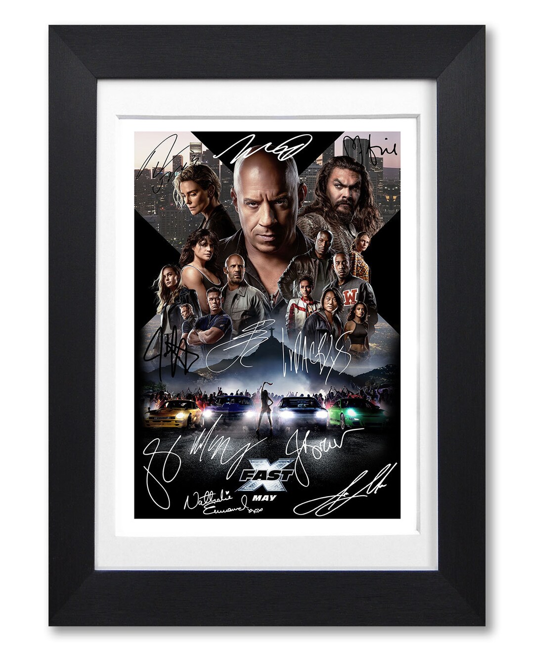 FAST X Movie Cast Signed Poster Print Photo Autograph Gift 2023 Film ...