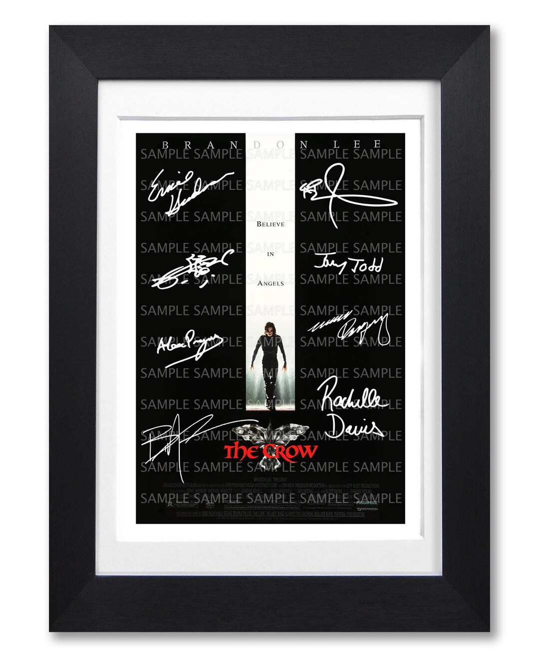 THE CROW Movie Cast Signed Poster Print Photo Autograph Memorabilia ...