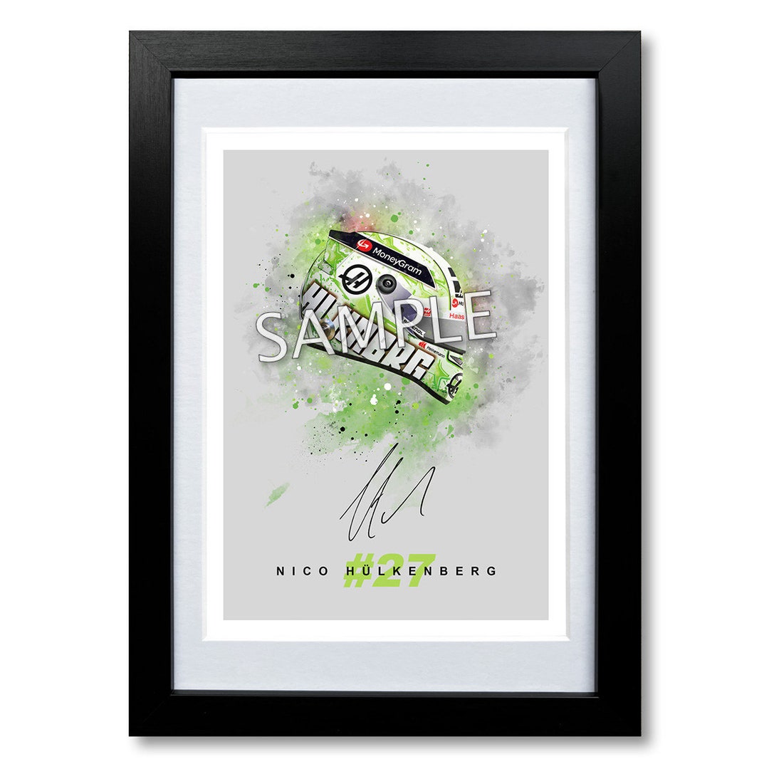 NIKO HULKENBERG 2024 Drivers Helmet Poster Signed Print Photo Art ...