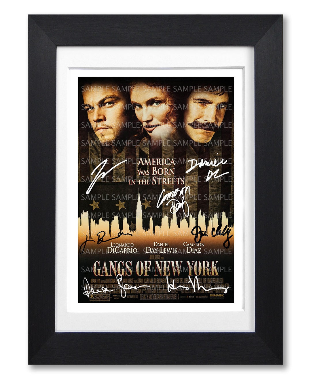 GANGS of NEW YORK Movie Cast Signed Poster Print Photo Autograph Gift ...