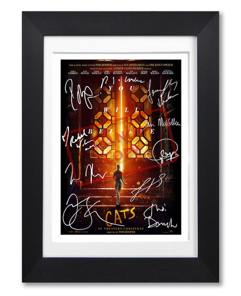 CATS the Musical Movie Cast Signed Poster Print Photo Autograph Gift ...