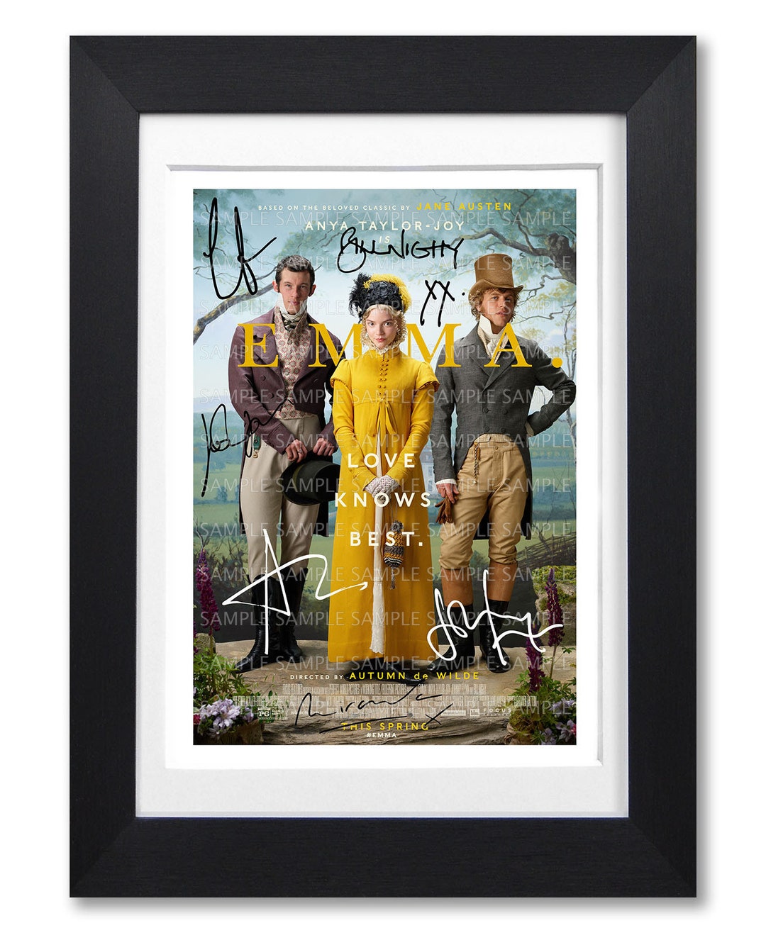 EMMA Movie Cast Signed Poster Print Photo Autograph Gift 2020 Film Jane ...