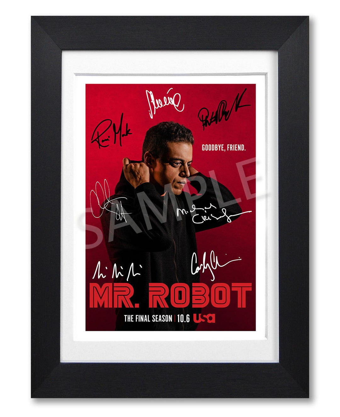 MR ROBOT Cast Signed Poster Print Photo Autograph Prime Video Tv Show ...