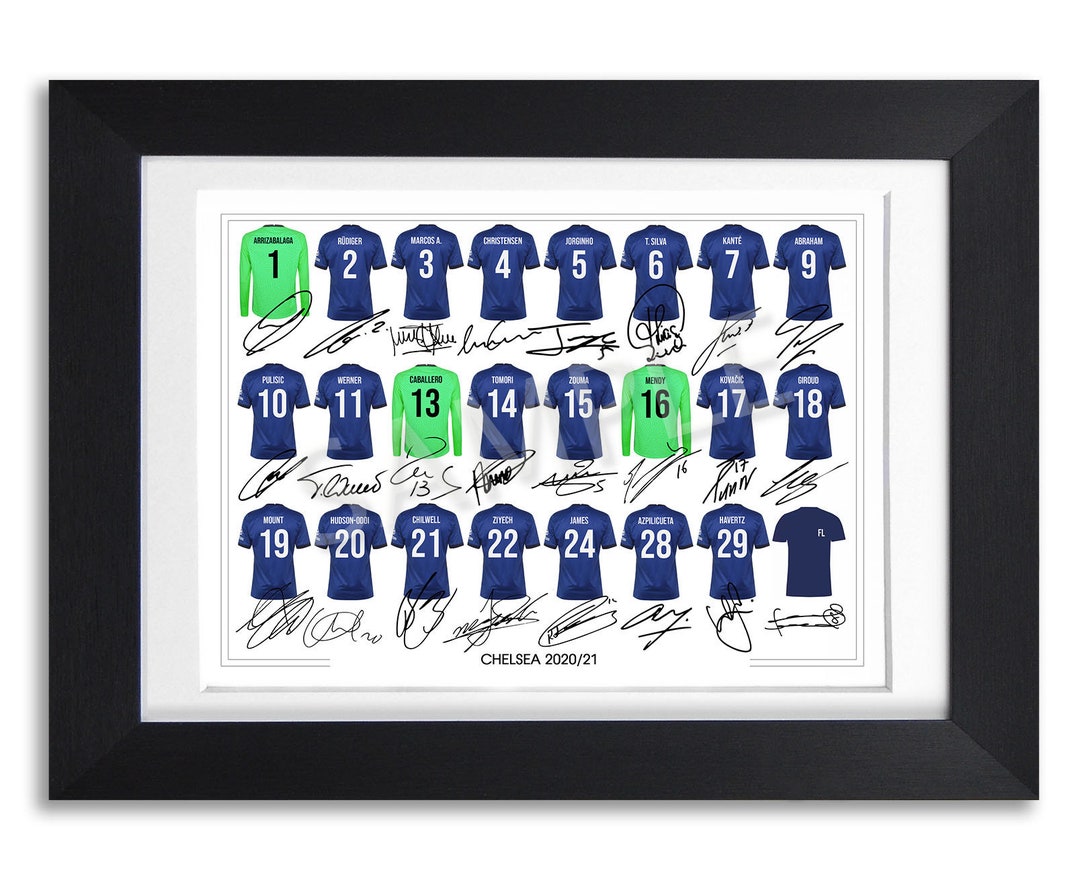 Chelsea 2020-2021 Squad Team Signed Poster Print Photo - Etsy