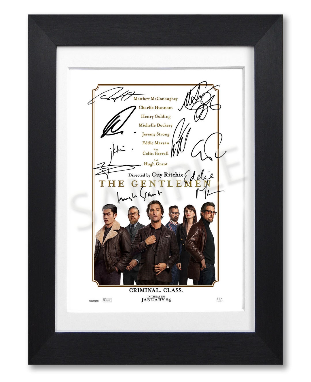 THE GENTLEMEN Movie Cast Signed Poster Print Photo Autograph - Etsy