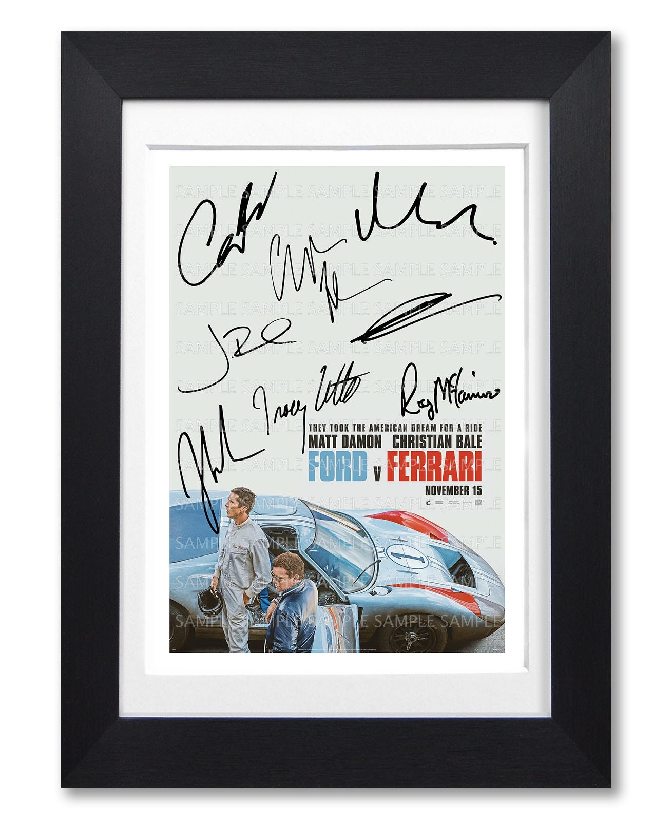 FORD V FERRARI Movie Cast Signed Poster Print Photo Autograph ...