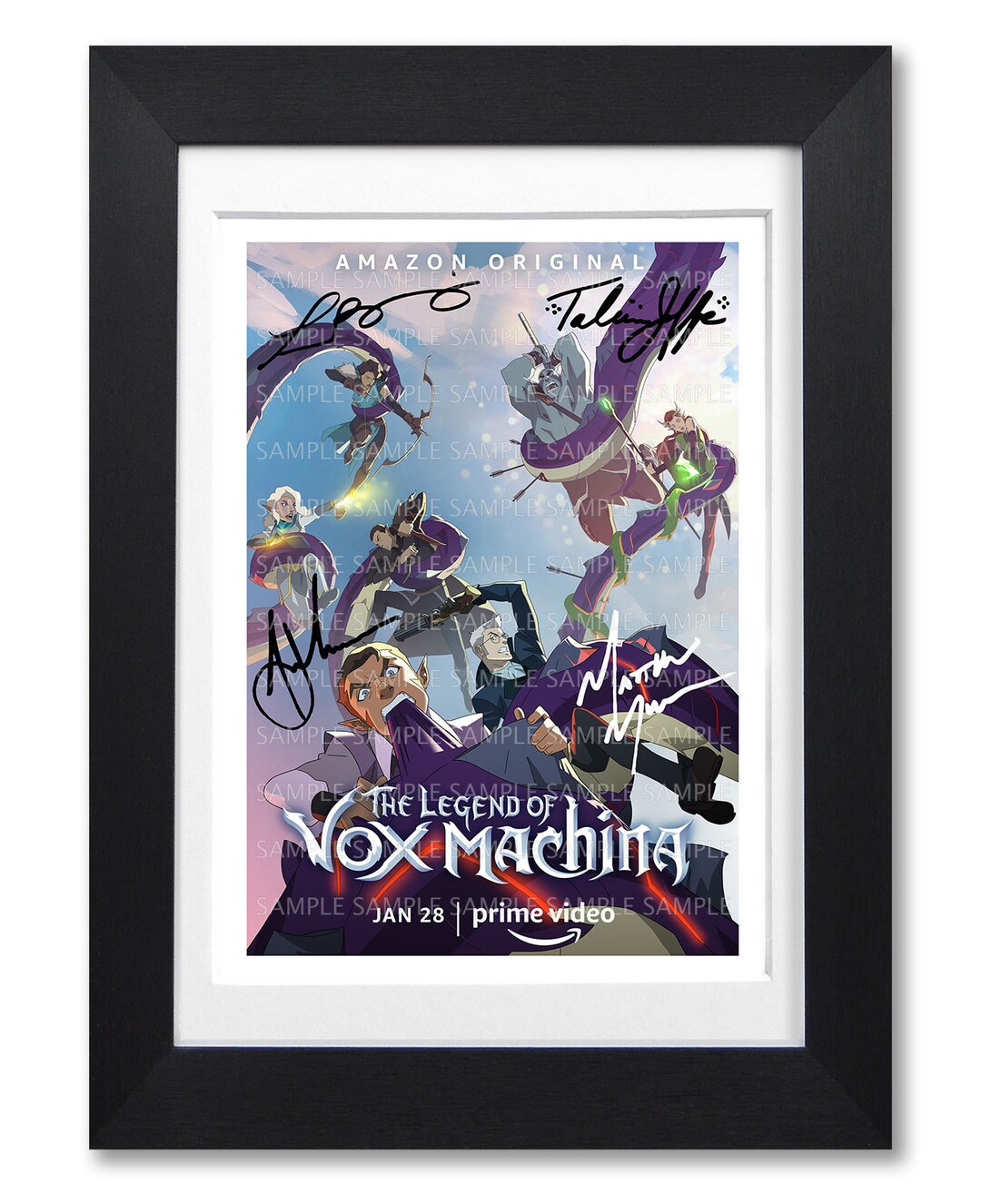 The LEGND of VOX MACHINA Cast Signed Poster Print Photo Autograph Tv ...