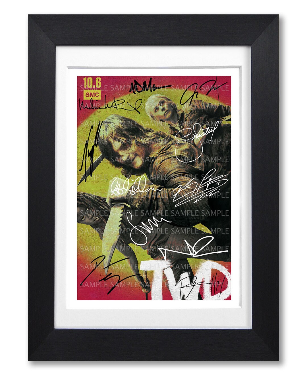 The WALKING DEAD Cast Signed Poster Print Photo Autograph Tv Show ...