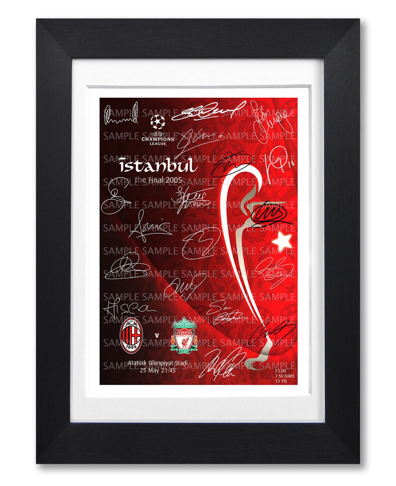 LIVERPOOL European Cup Winners 2005 Programme Team Squad Signed Poster ...