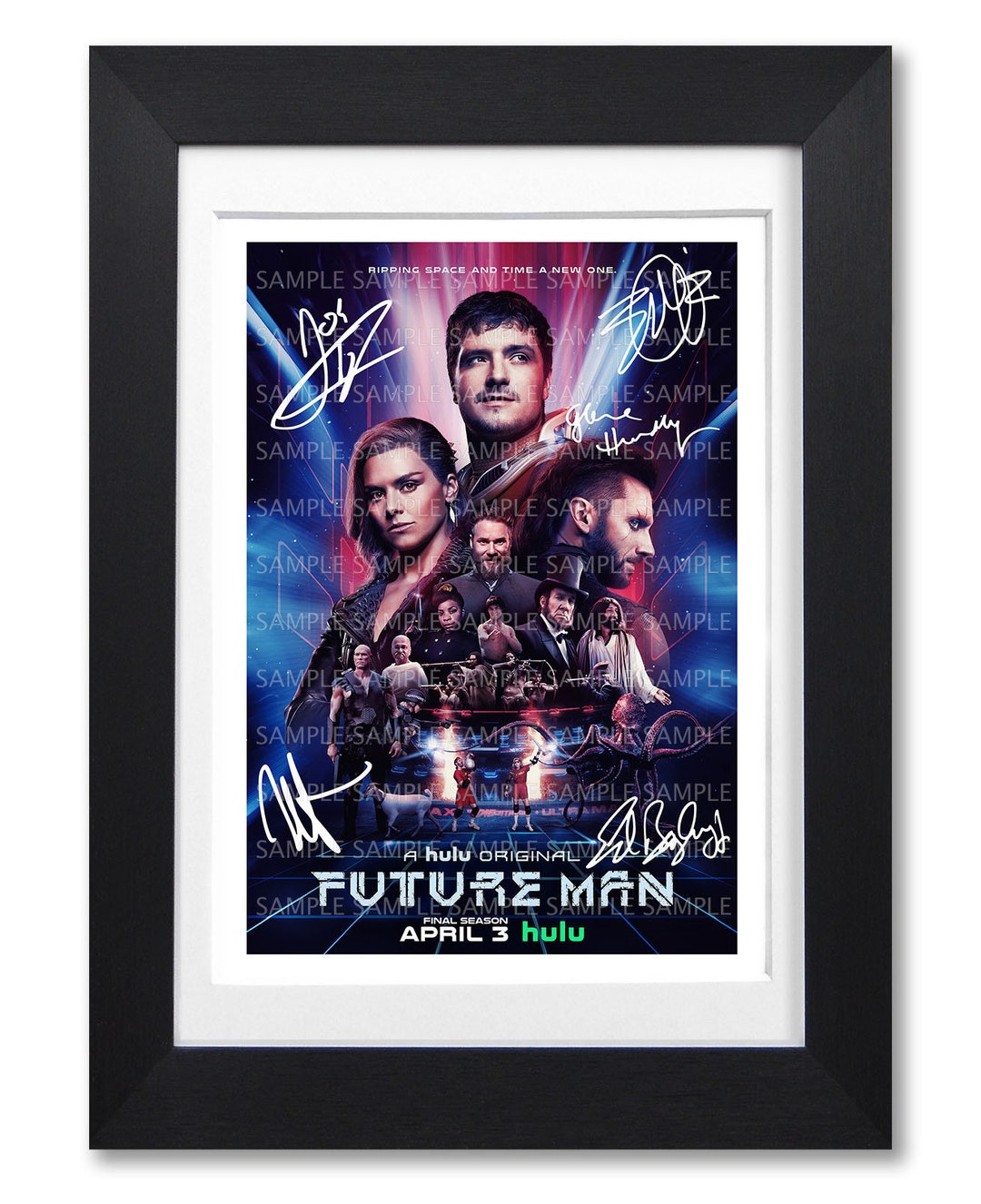 FUTURE MAN Cast Signed Poster Print Photo Autograph Hulu Tv Show Season ...