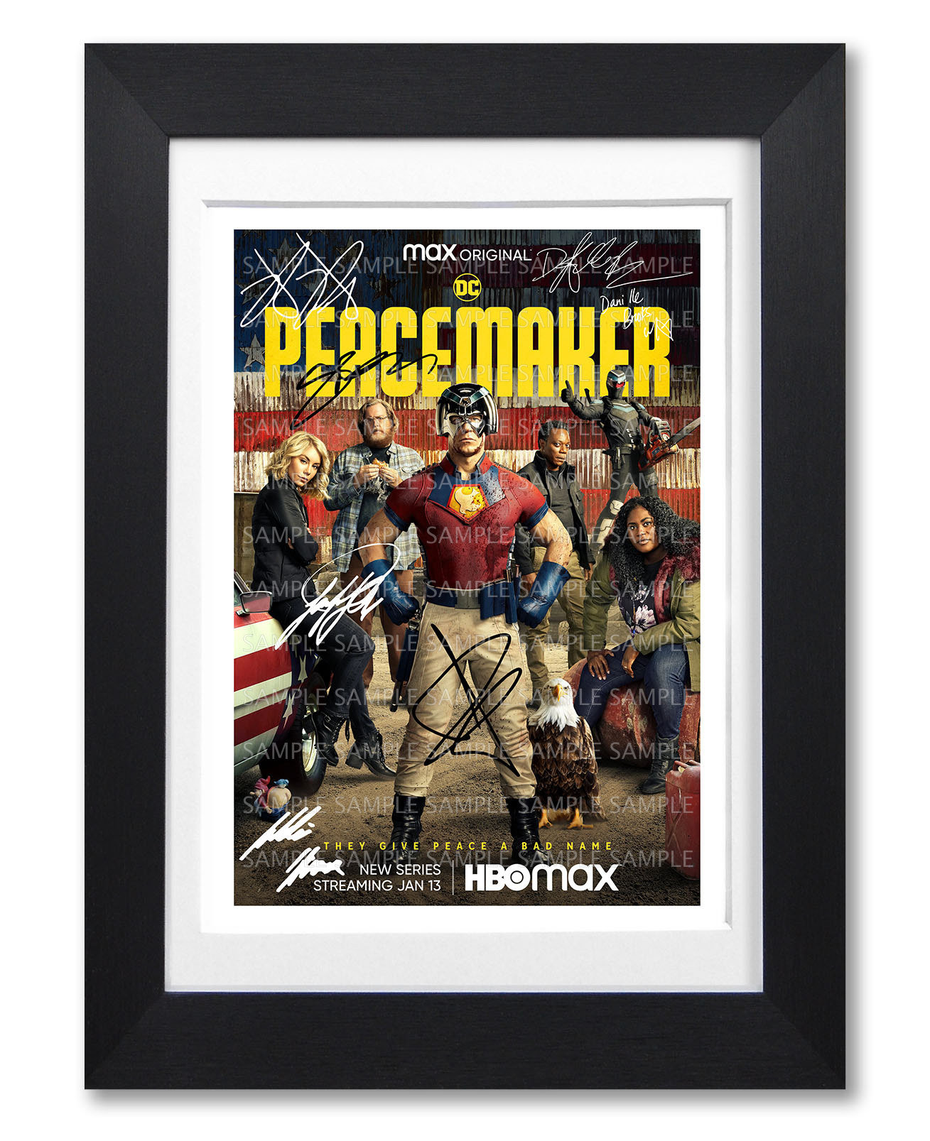 DC'S PEACEMAKER Cast Signed Poster Print Photo Autograph Tv Show Season ...