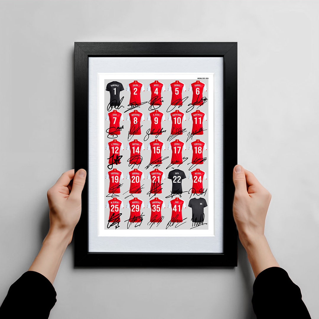 ARSENAL Squad Team 2023-2024 Signed Poster Print Photo Autograph Gift ...