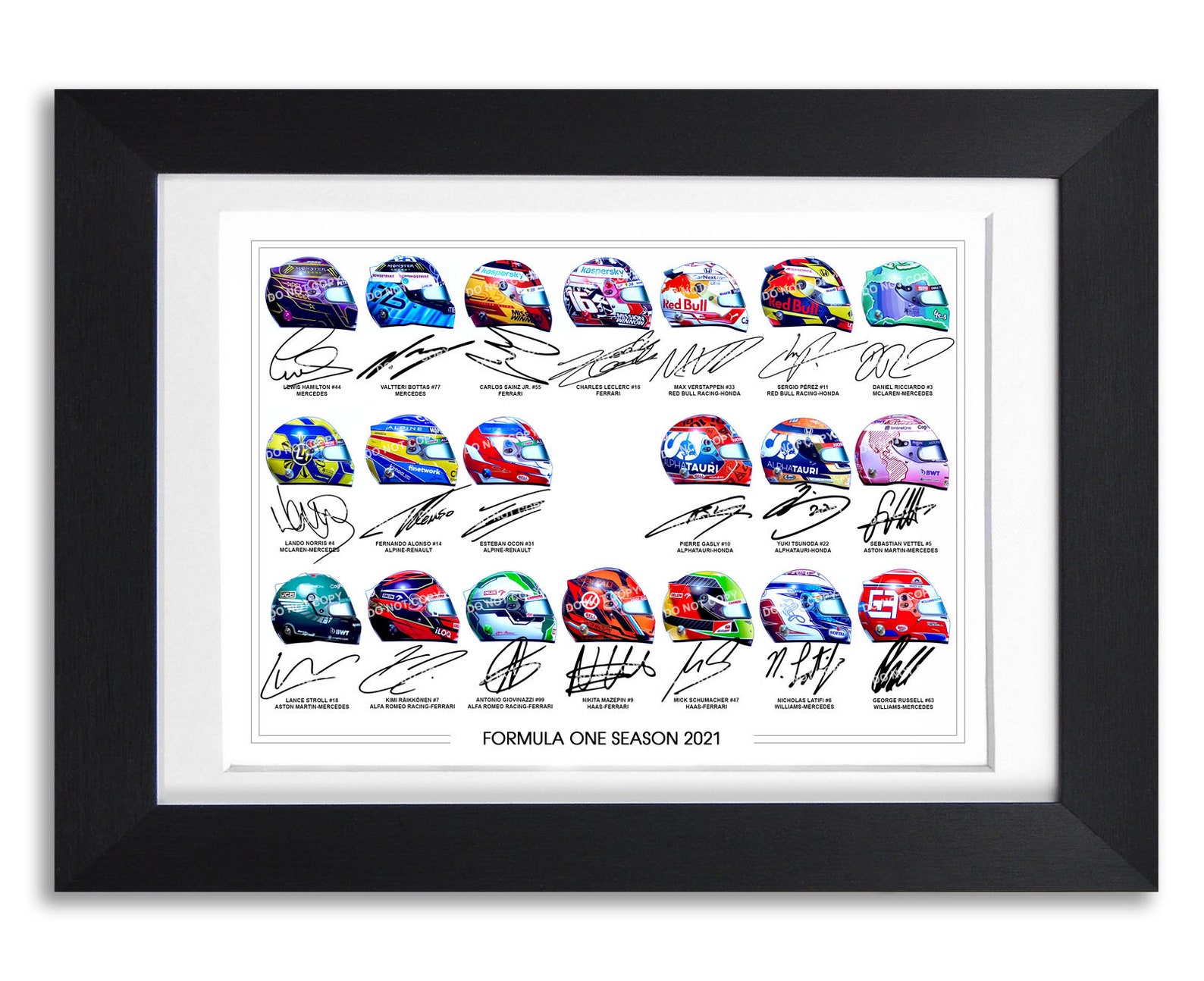 NEW! FORMULA ONE 2021 All Drivers & Teams Signed Poster Print Photo ...