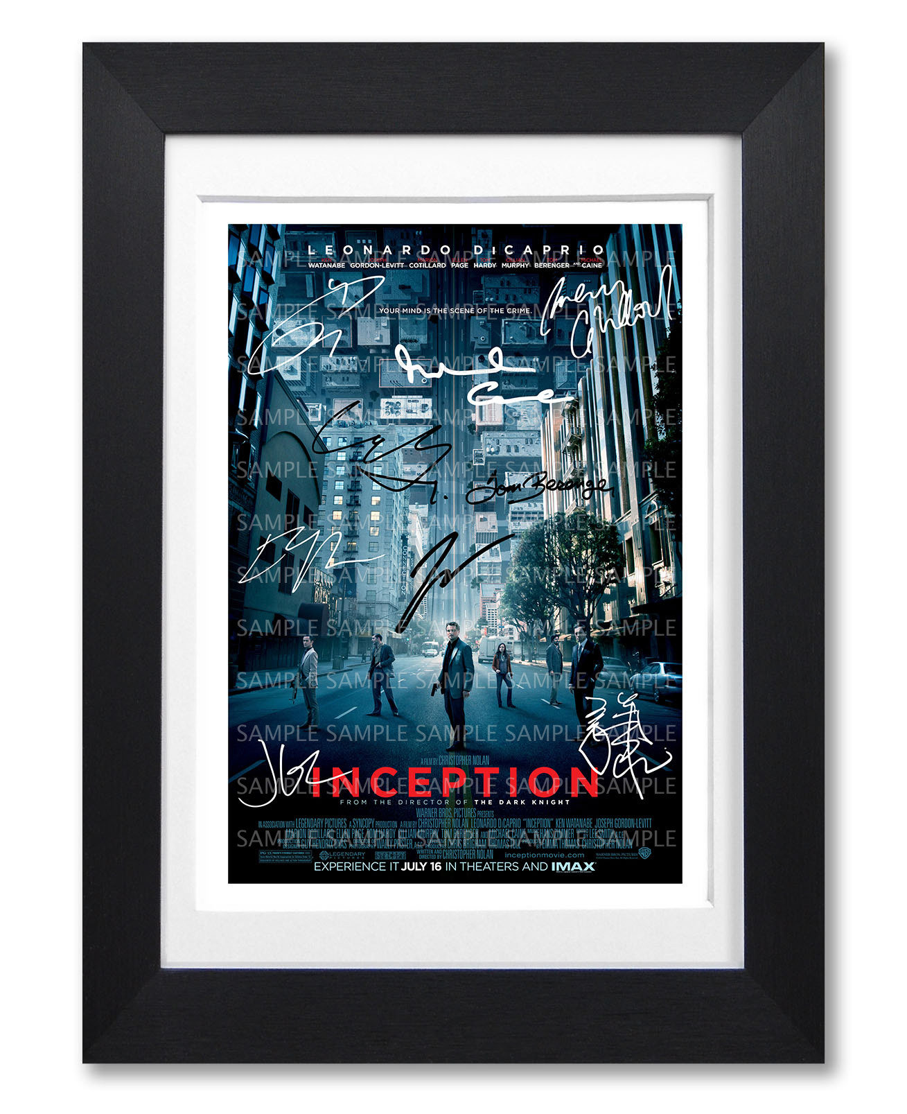 INCEPTION Movie Cast Signed Poster Print Photo Autograph Gift 2010 Film ...
