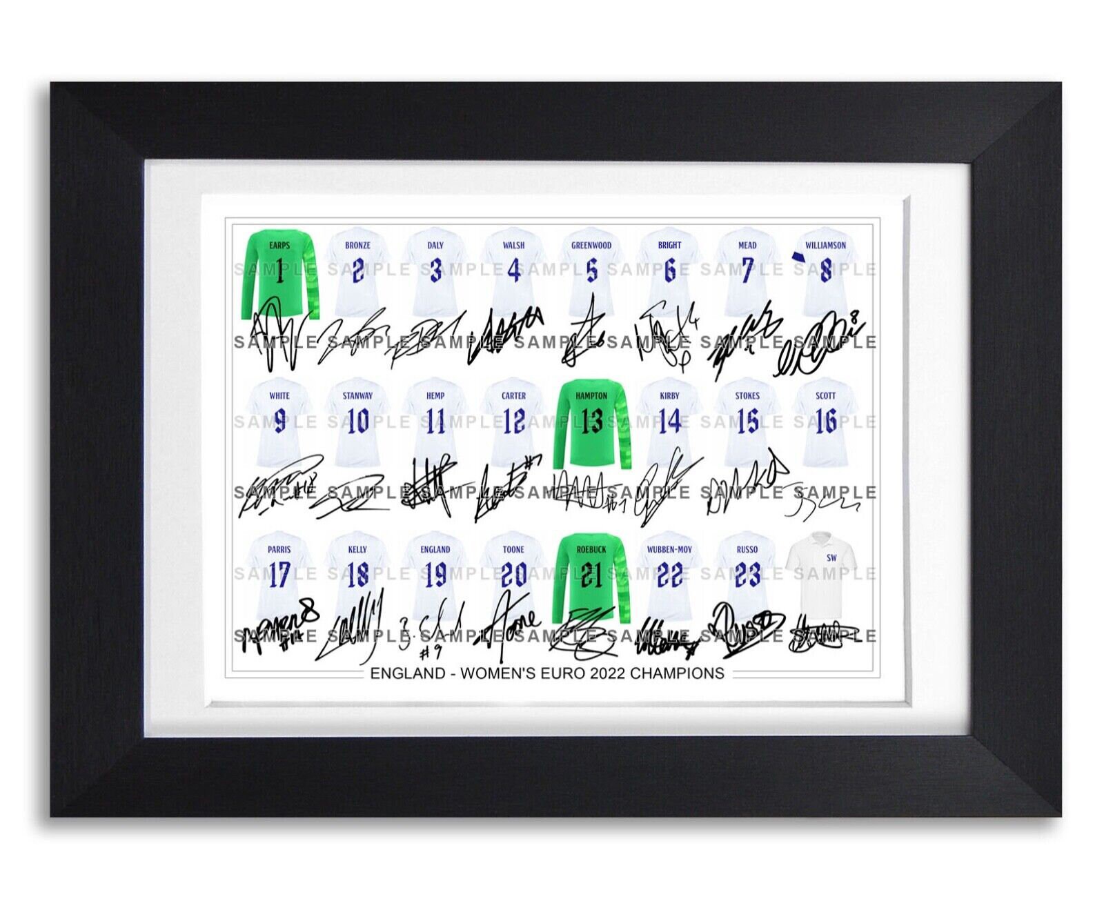 England Women's Euro 2022 Winners Squad Team Signed Poster - Etsy UK