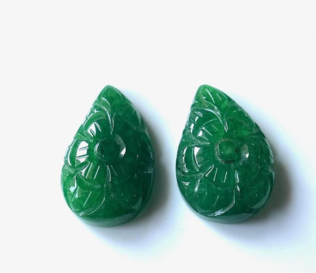 19 x 10 mm - Par de esmeraldas naturales talladas - Par de esmeraldas ...