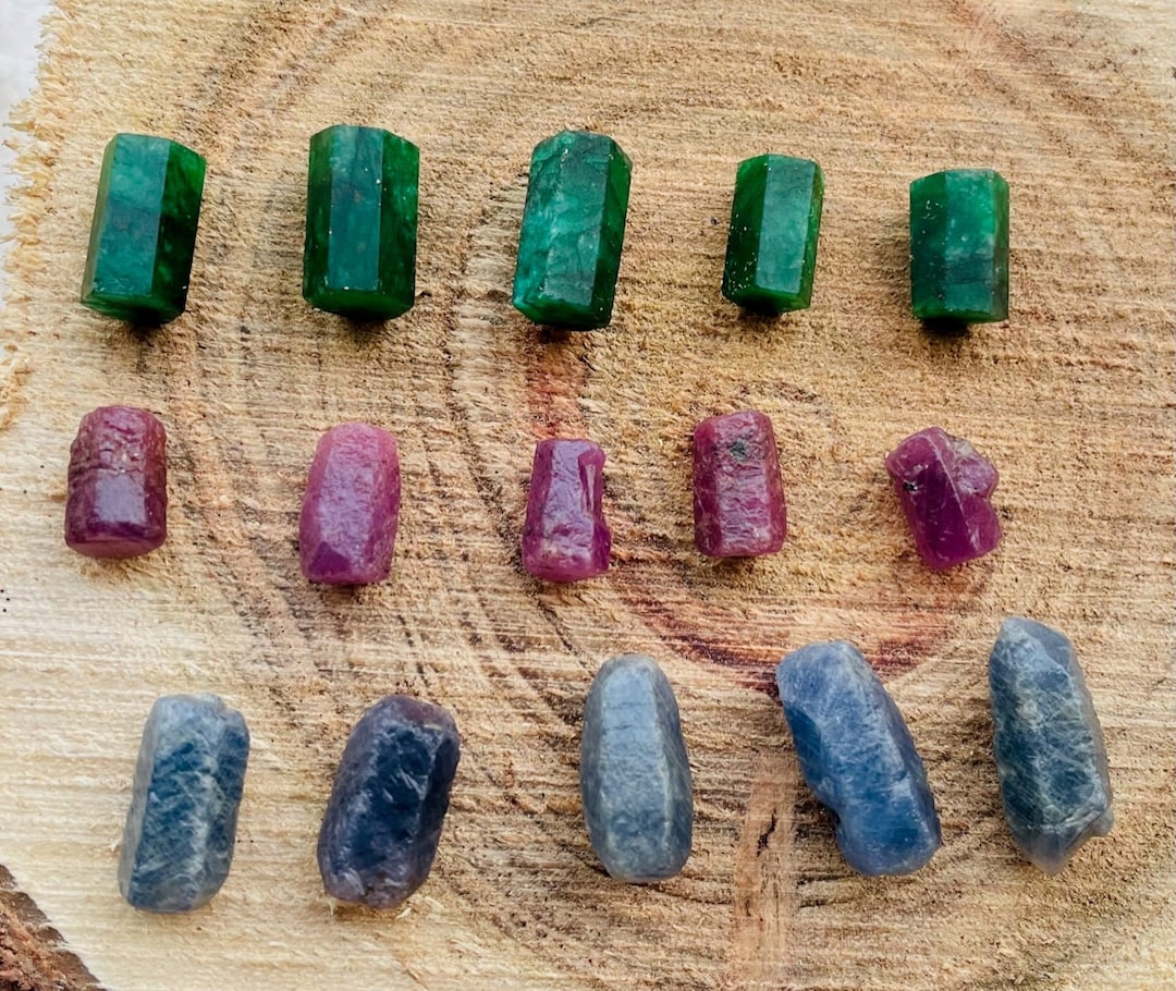Mystery Box~natural Raw Ruby ,sapphire Emerald Rough Crystal,rough ...