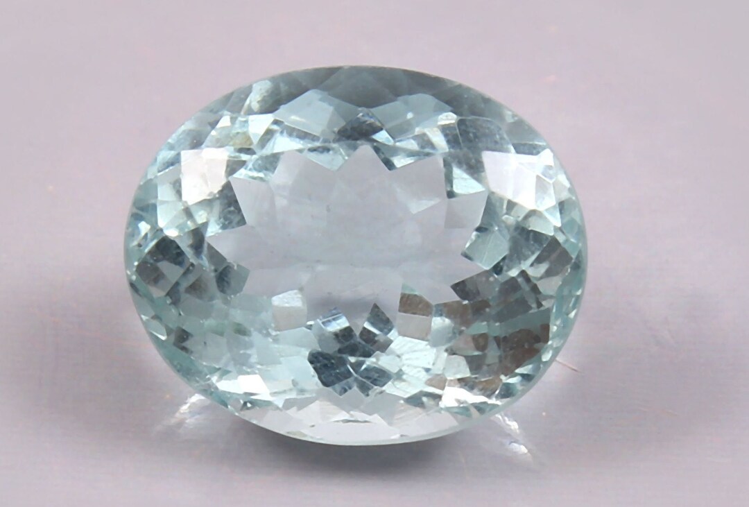 AAA FLAWLESS100%NATURAL Santa Maria Aquamarine Flawless Handmade Oval ...