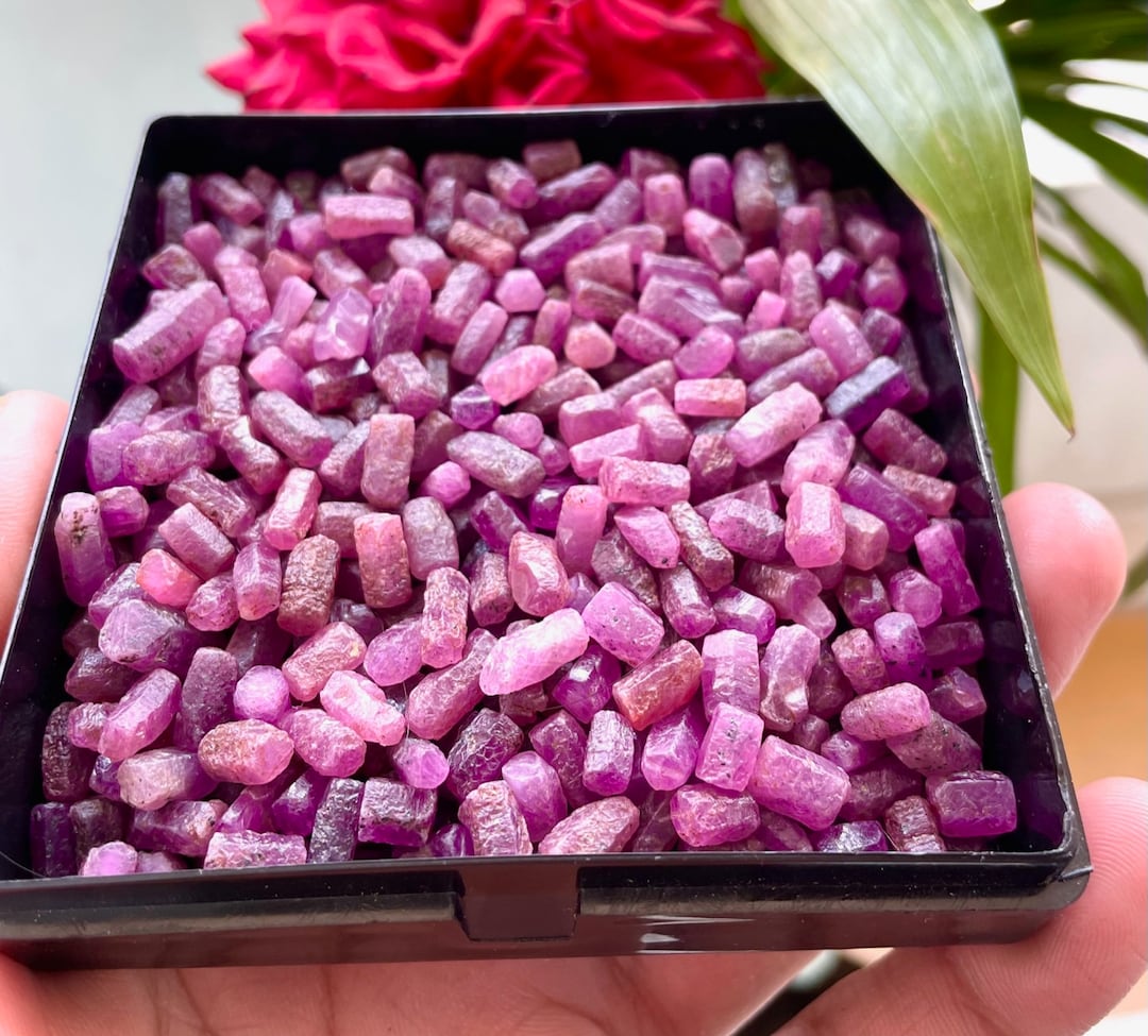 1KG LOT- 100%natural Ruby Rough 10-5 MM Precious Ruby Sticks Top ...