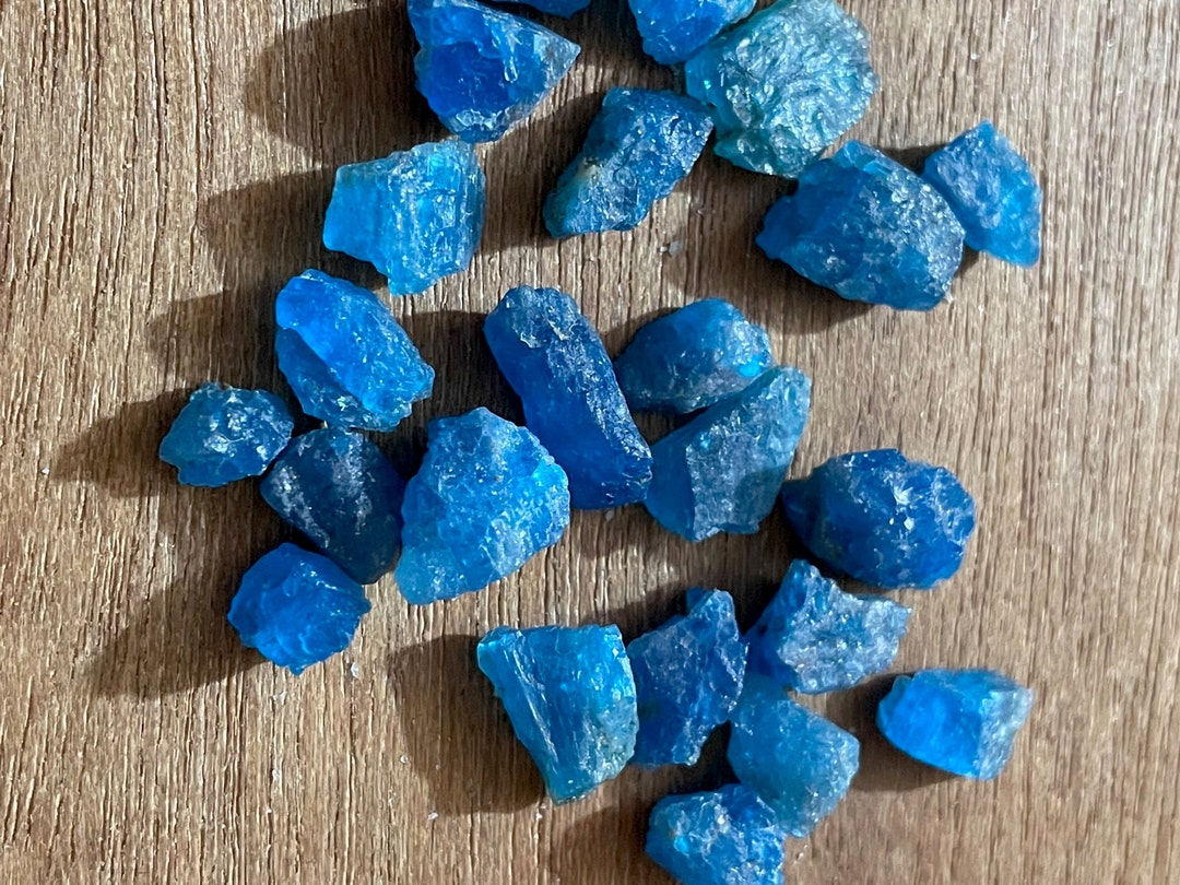 25 Pcs~raw Apatite Crystal Good Quality Gemstone,size12-8mm,blue Raw ...