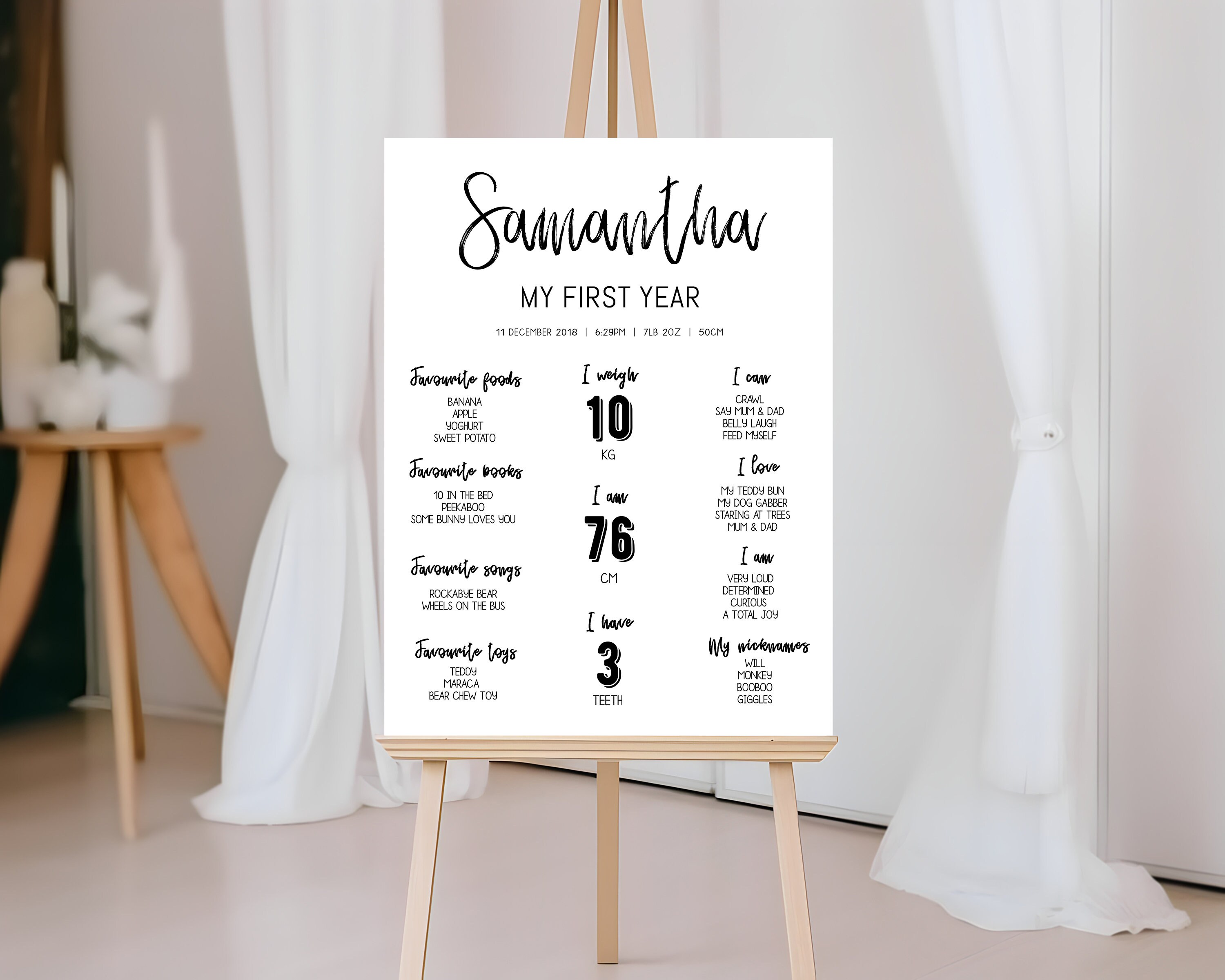 Baby's First Milestone Sign First Birthday Board Gender Neutral ...