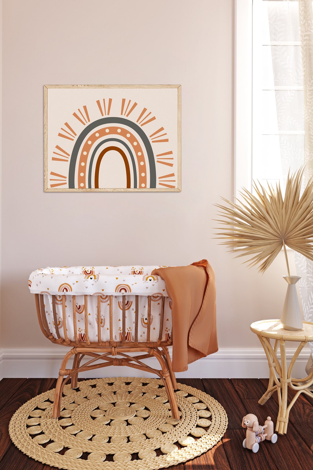 Boho Rainbow Print, Landscape Poster, Gender Neutral, Nursery Decor ...