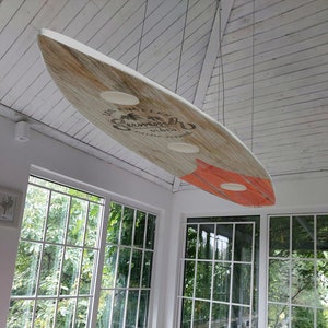 Surfboard Shaped Ceiling Chandelier, Summer Vibes, Pool Billiard Table ...