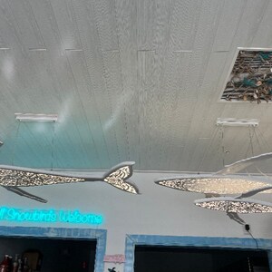 Whale and Calf LED Chandelier – Ocean Ceiling Light for Nursery and ...