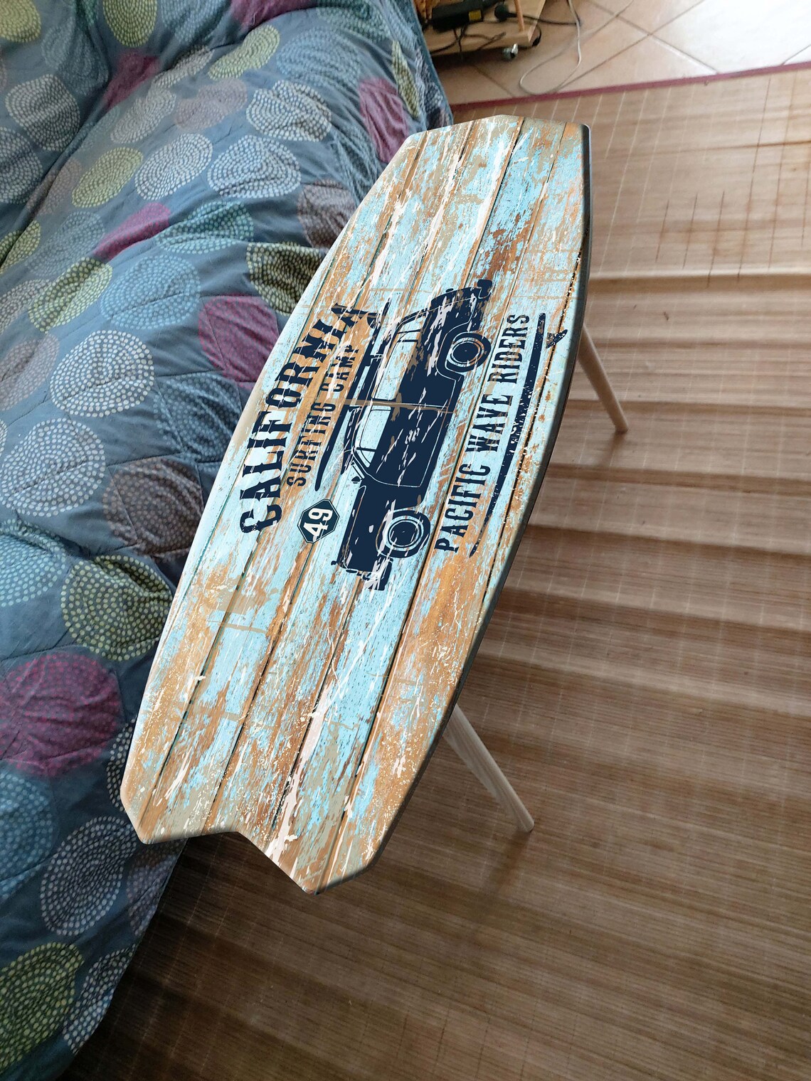 Surfboard Table Surfing Camp California Surfing Gift Bar - Etsy