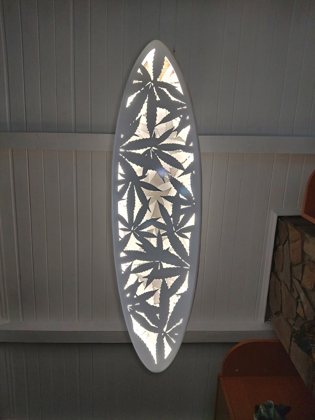 Surfing Ceiling Light for Home Decor. Lamp Surfboard, Nightlight for ...