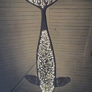 Handcrafted Unique Orca Ceiling Chandelier: Led Wall Lamp for Beach ...
