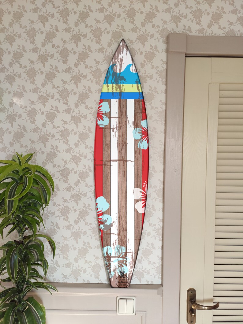 Surfboard Wall Art Surfers Gift Tropical Rusticbar Decor - Etsy